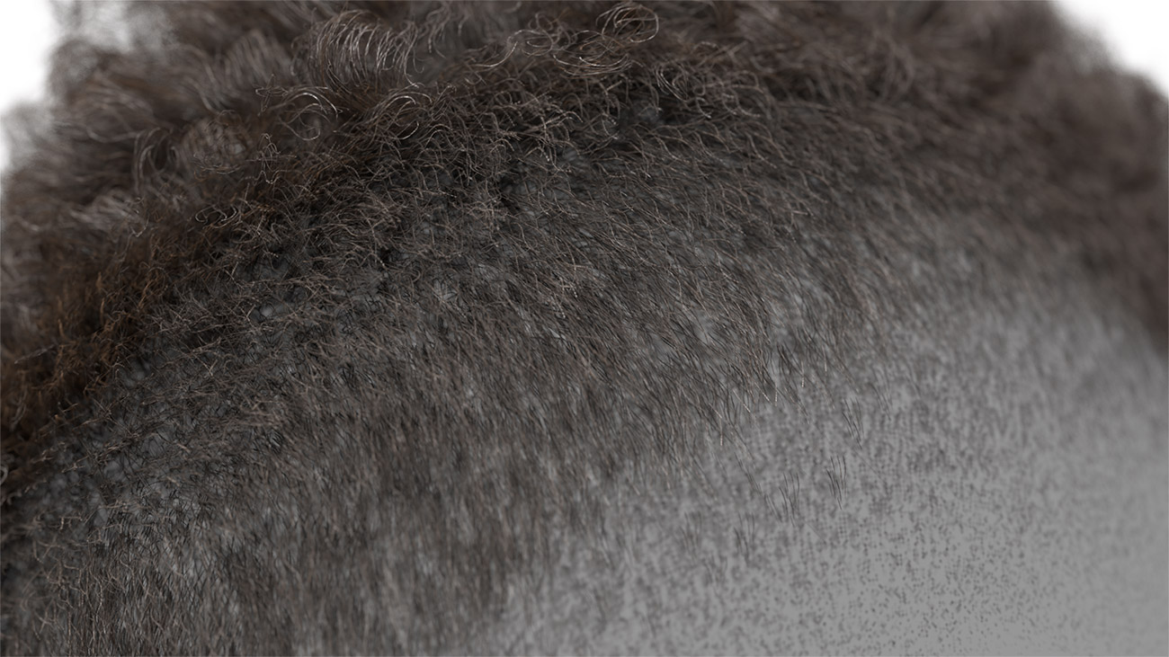 Realtime Hair - short afro male hair